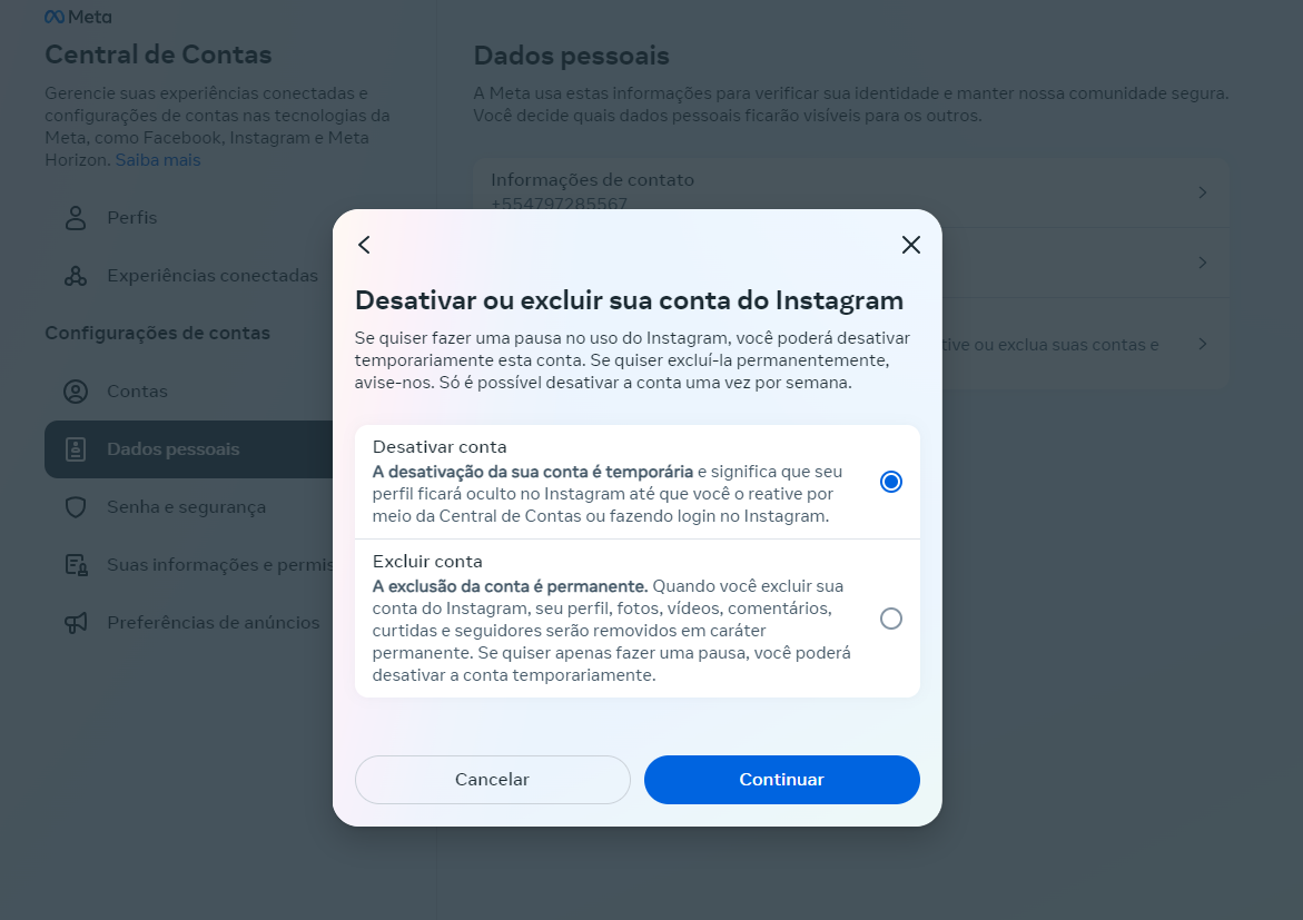 Como excluir a conta do Instagram? Veja o passo a passo